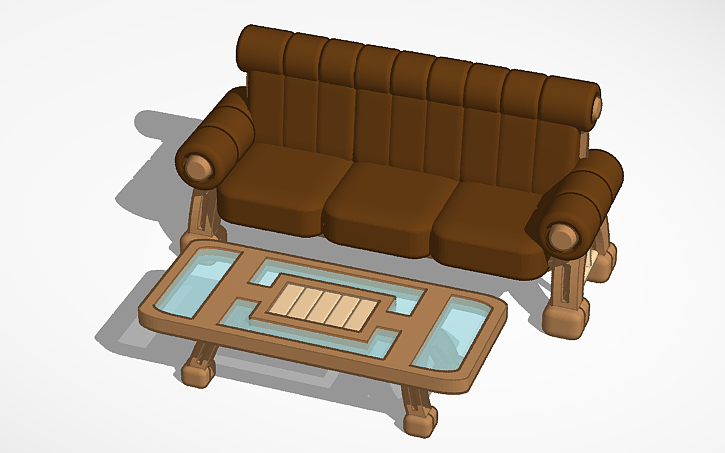 3D design Sofa & Coffee Table - July 2023 - Tinkercad