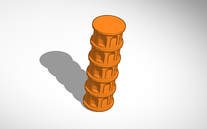 3d Design Leaning Tower Of Pisa Tinkercad