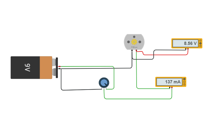 Circuit design Motor DC | Tinkercad