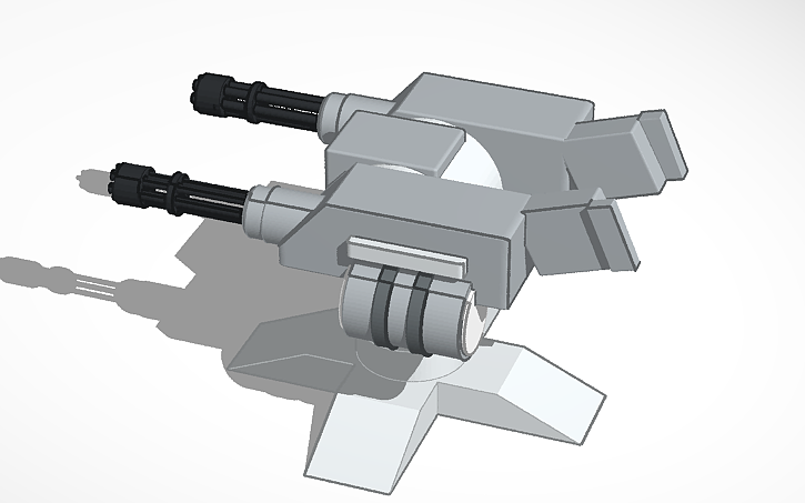 3D design turret - Tinkercad