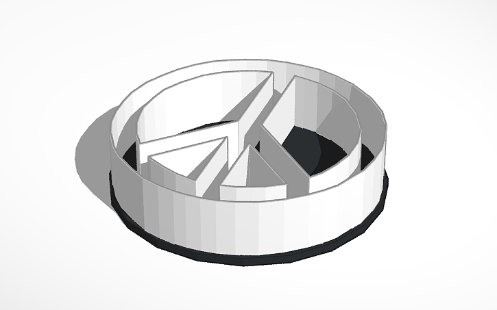 3D design Peace sign christams cookie cutter - Tinkercad