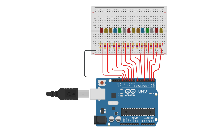 Circuit design Desafio 3 - arduino - Tinkercad