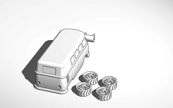 3D design VW Bus assembly - Tinkercad