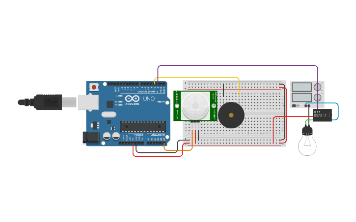 Circuit design Sistema de Alarme Doméstico | Tinkercad