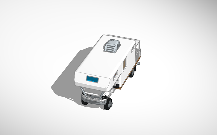 3D design RV motorhome with porch - Tinkercad