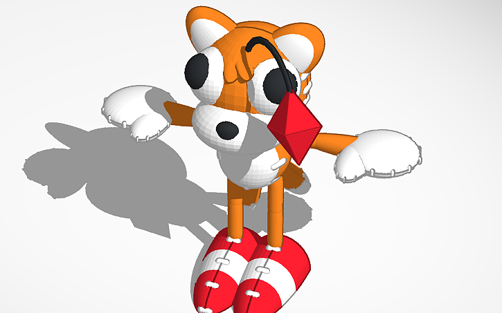 3D design Tails Doll (Styled) - Tinkercad