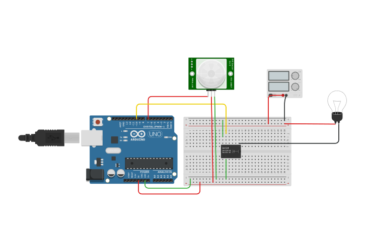 Circuit Design Sensorpir Tinkercad 