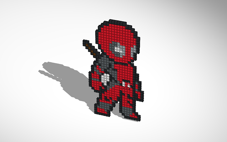 3D design Deadpool - Tinkercad