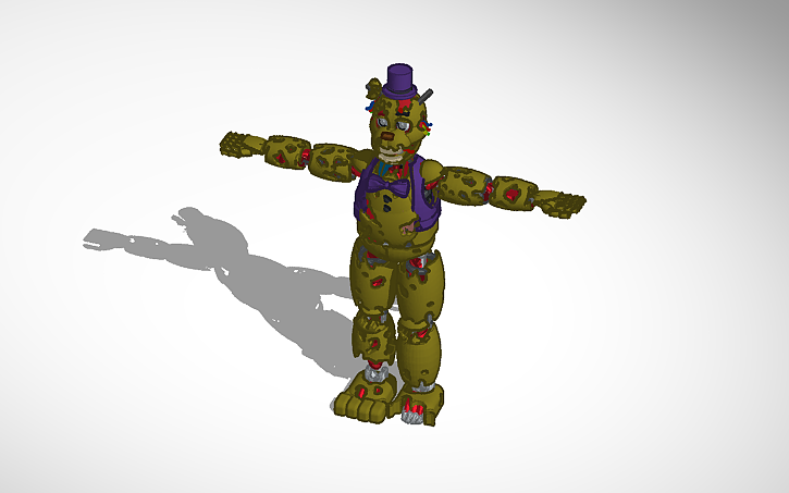 3D design springlock beartrap - Tinkercad