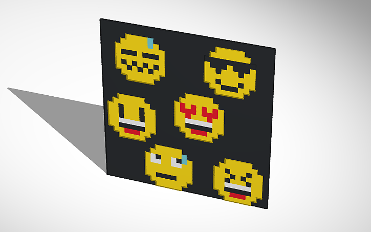 3D design Emoji poster - Tinkercad