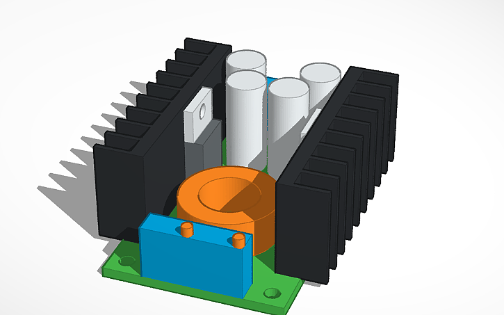3D design Buck module - Tinkercad