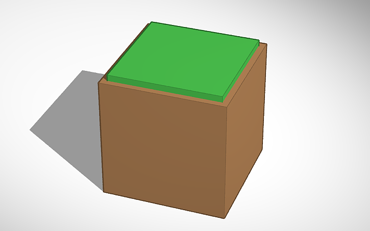 3D design Minecraft grassblock | Tinkercad