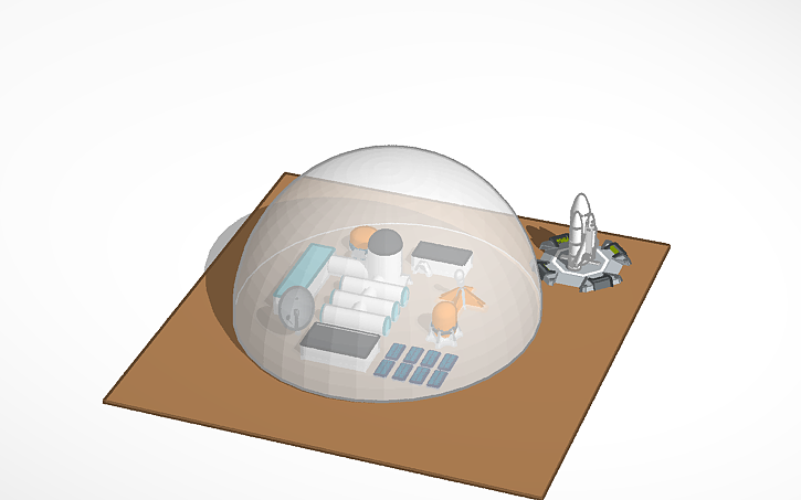 3D design Mars base - Tinkercad
