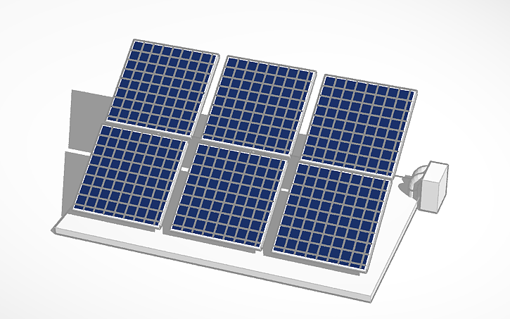3D design solar panel 333 - Tinkercad