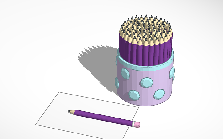 3D design Pencil holder | Tinkercad