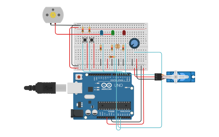 Circuit design Proyecto de Automatización con Arduino - Tinkercad