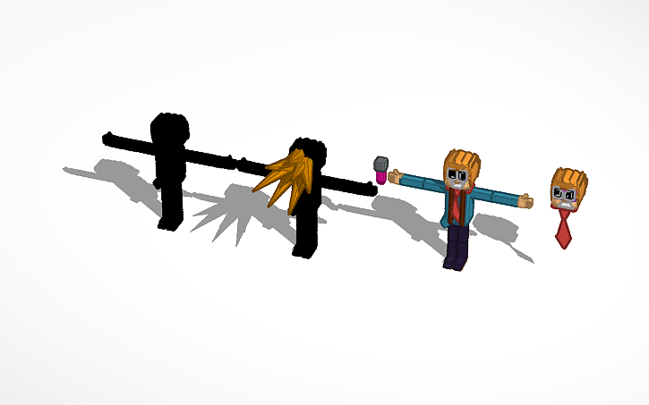 3D design FNF Senpai Rig (FIXED) - Tinkercad