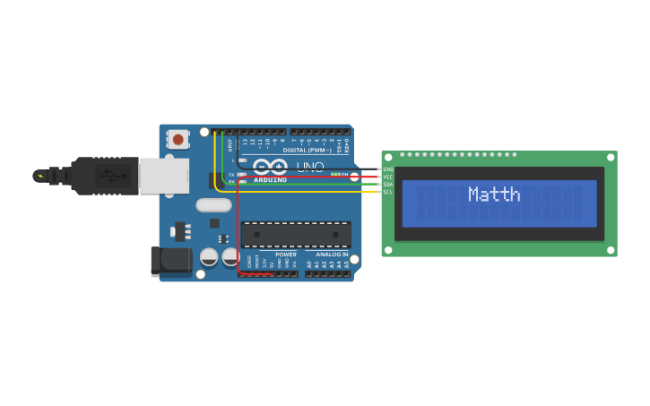 Circuit design lcd screen - Tinkercad