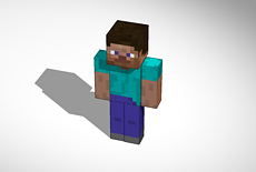 3D design Minecraft Steve Model - Full Texture, Editable | Tinkercad
