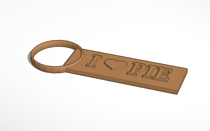 3D design Pie keychain | Tinkercad
