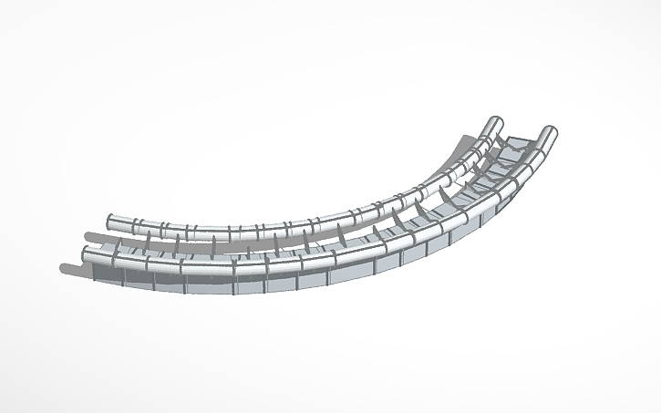 3D design curve. B&M track - Tinkercad