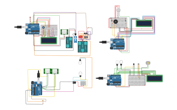 Circuit design Smart home system - Tinkercad