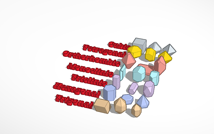 3D design Rocks and Minerals Project - Tinkercad