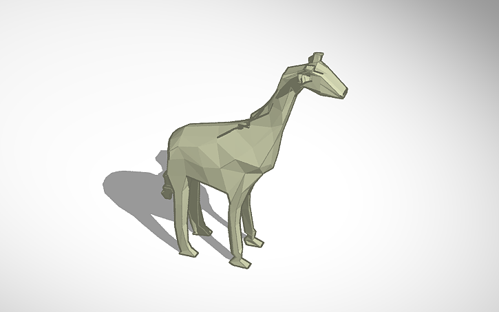 3D design giraffe - Tinkercad