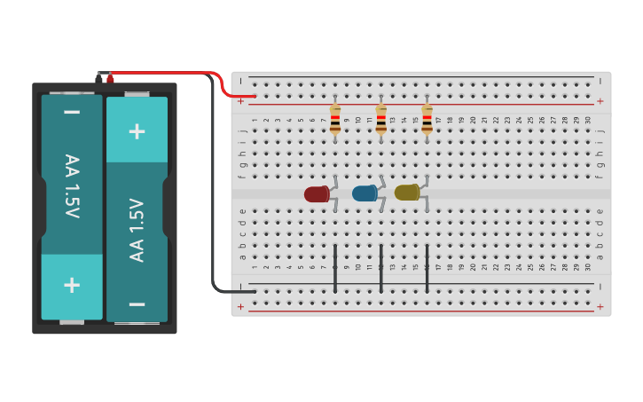 Circuit design CIRCUITO PARALELO | Tinkercad