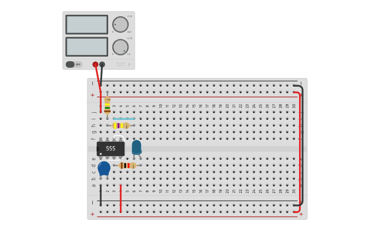 Circuit design 555 Timer - Tinkercad