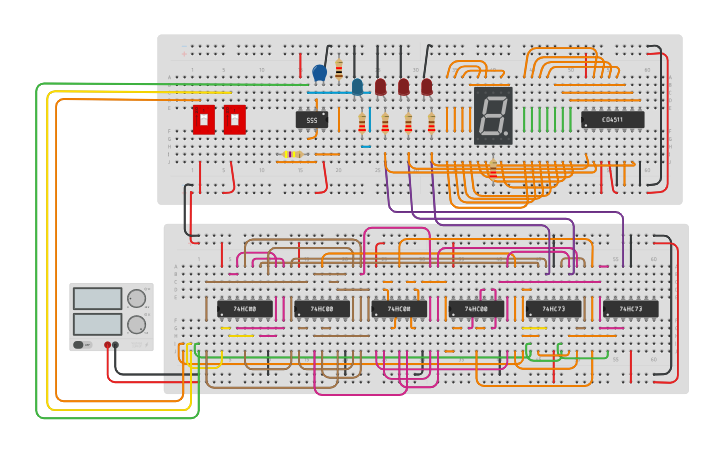 Circuit Design Up Down Counter 555t Timer Tinkercad