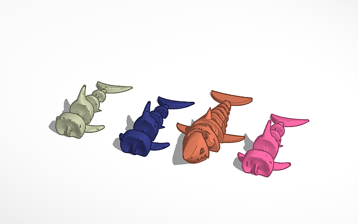 3D design Articulated Shark - Tinkercad