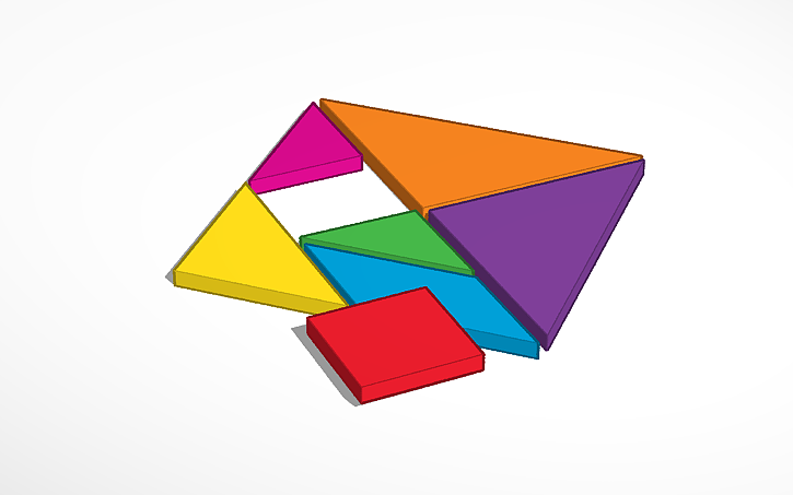 3D design Copy of ModernSchool_Tangram - Tinkercad