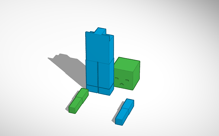 3D design Minecraft Zombie - Tinkercad