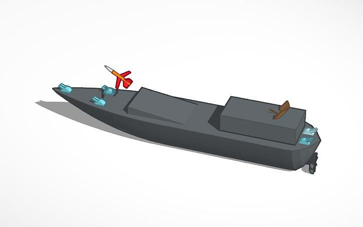 3D design navy ship - Tinkercad