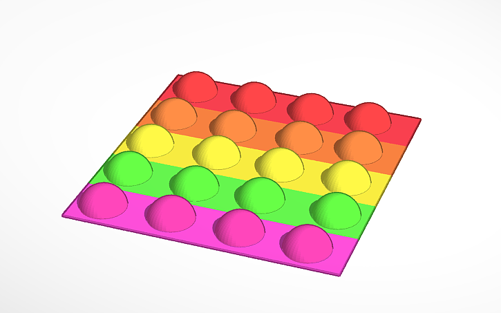 3D design Pop-it - Tinkercad