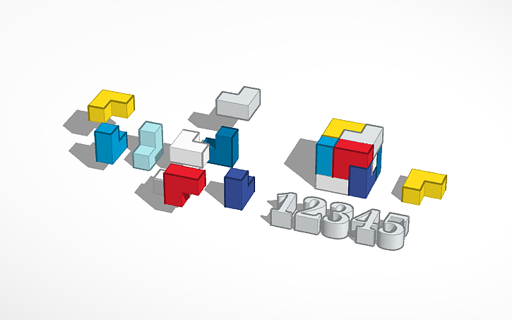 3D design Mini 3D Puzzle Cube (Plan Toys) - Tinkercad