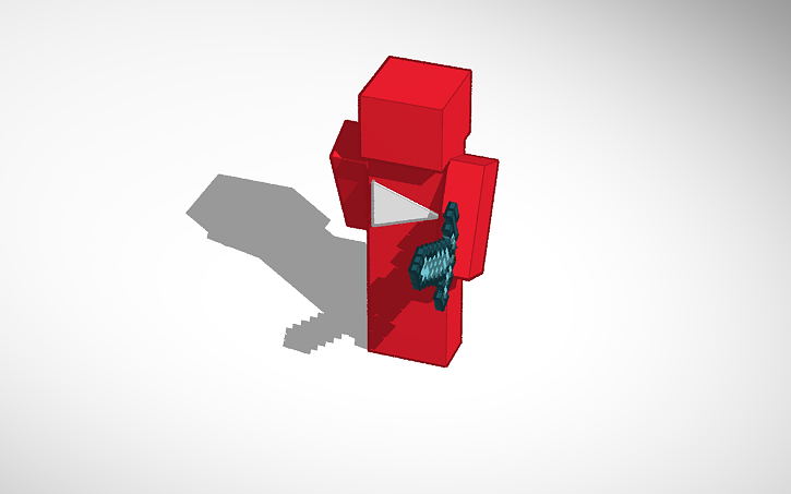 3D design minecraft play button | Tinkercad