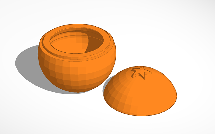 3D design Sphere Container Rounded Star - Tinkercad