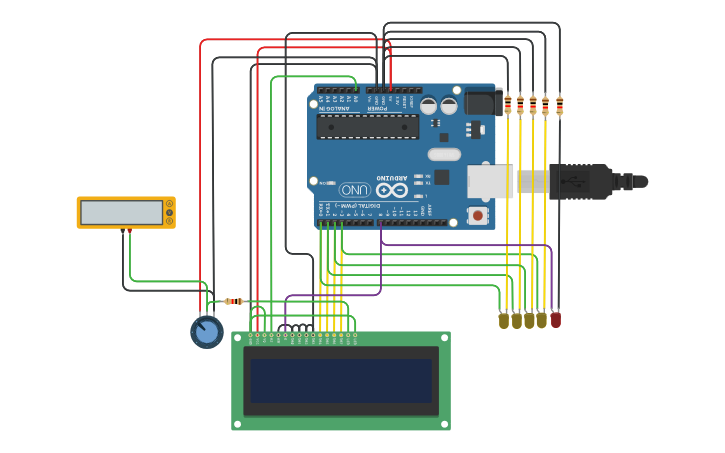Circuit design LCD Display (Without ANY Library) - Tinkercad