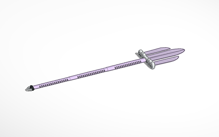 3D design Telescoping Hilt Plasma Trident - Tinkercad