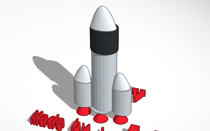 3D design GsLv Rocket - Tinkercad