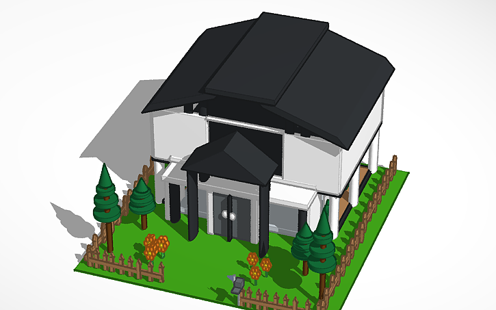 3D design modern house architecture idea | Tinkercad