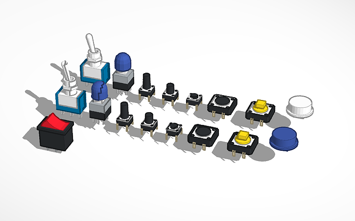 3d Design Switches And Buttons Tinkercad