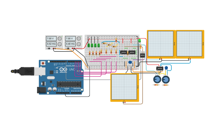 Circuit design Pr5 DA Conversion v4 - Tinkercad