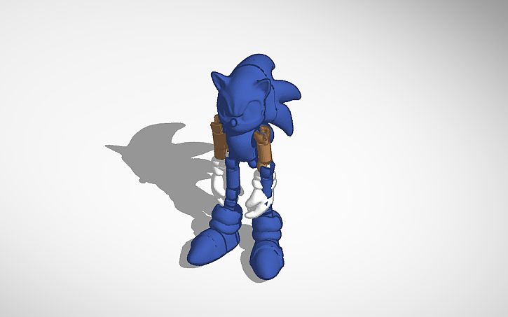 3D design Assembled Sonic (For demonstration) | Tinkercad