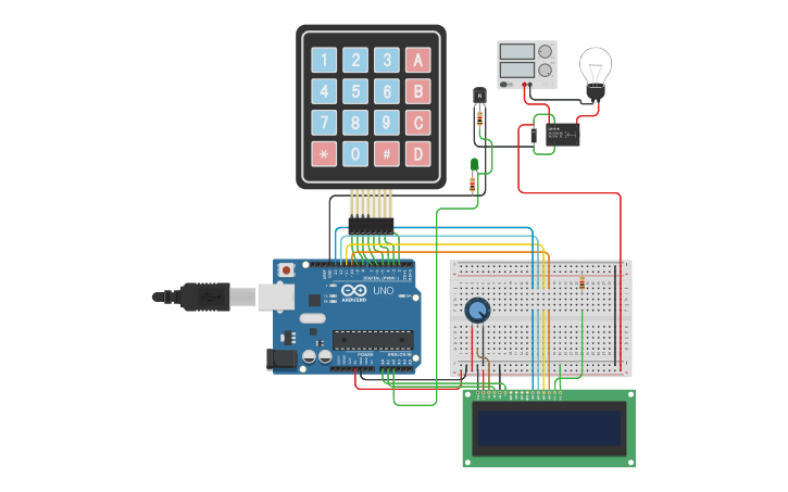 Circuit design Smart Locker - Tinkercad