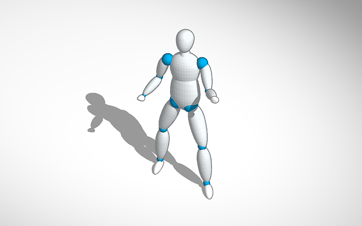 3D design Poseable Humanoid - Tinkercad