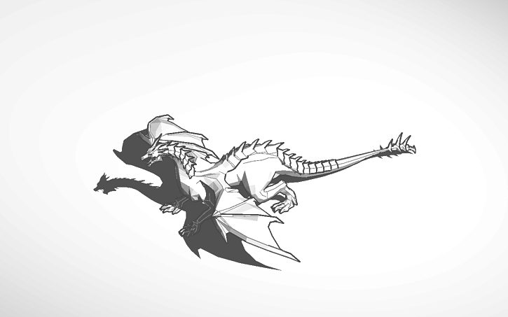 3D design dragon - Tinkercad