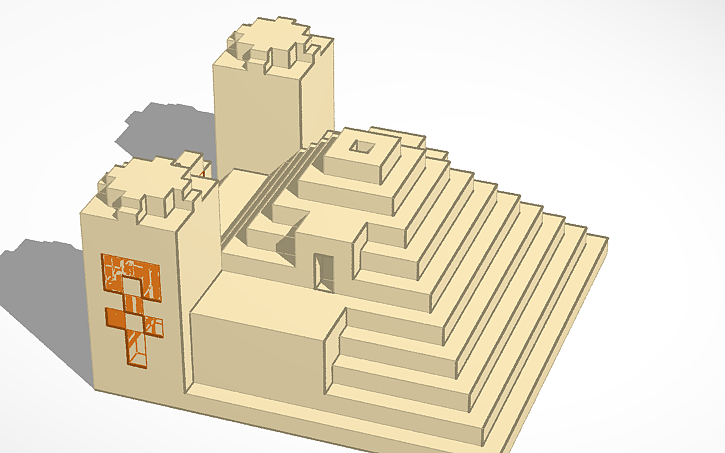 3D design MINECRAFT DESERT TEMPLE - Tinkercad